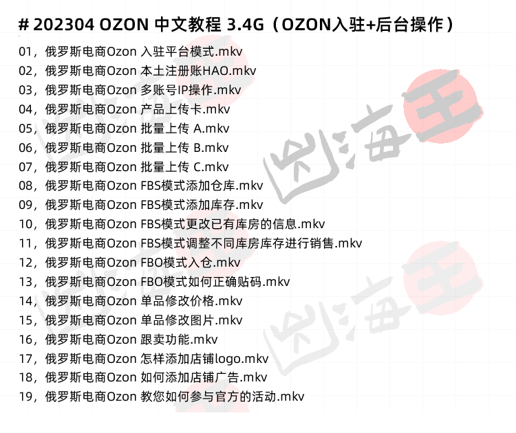 Ozon教程！俄罗斯跨境电商Ozon入驻开店店铺运营教程-出海王